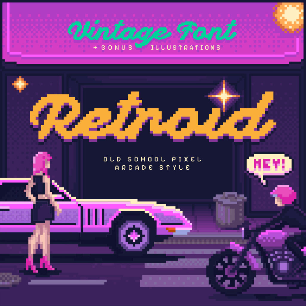 Retroid - Vintage Font - MasterBundles