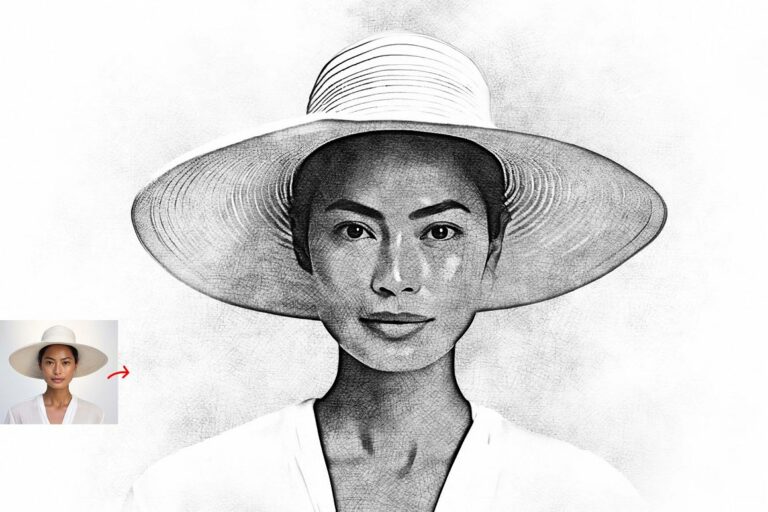 Sketch Drawing Easy Photoshop Action - MasterBundles