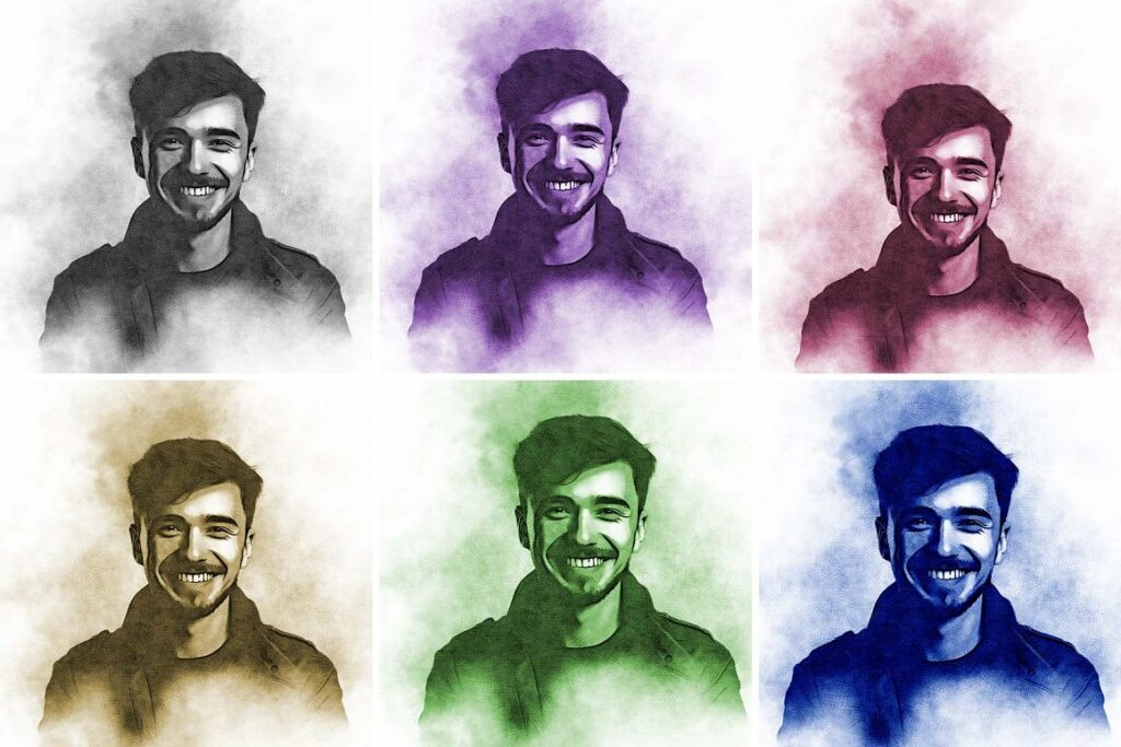 Sketch Drawing Easy Photoshop Action - MasterBundles