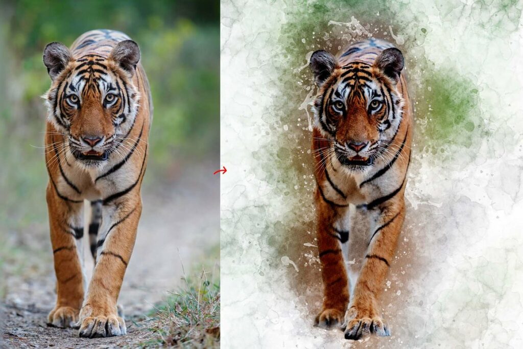 Soft Watercolor Wash Photoshop Action - MasterBundles