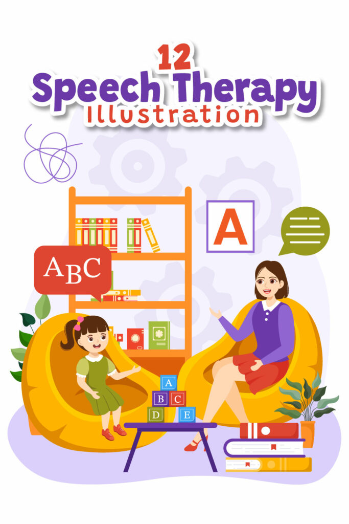 12 Speech Therapy Vector Illustration - MasterBundles