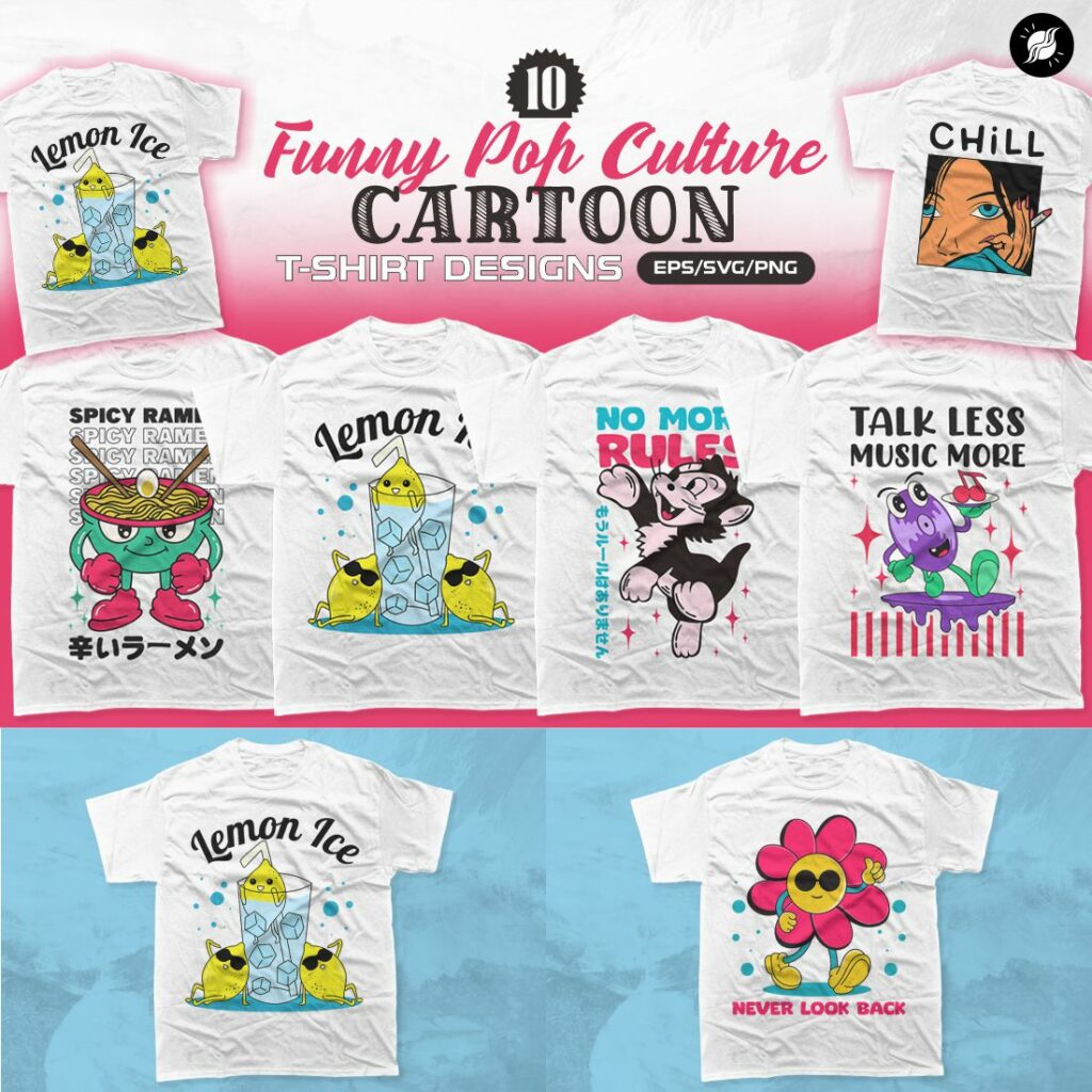 Funny Pop Culture Cartoon T-shirt Design - MasterBundles