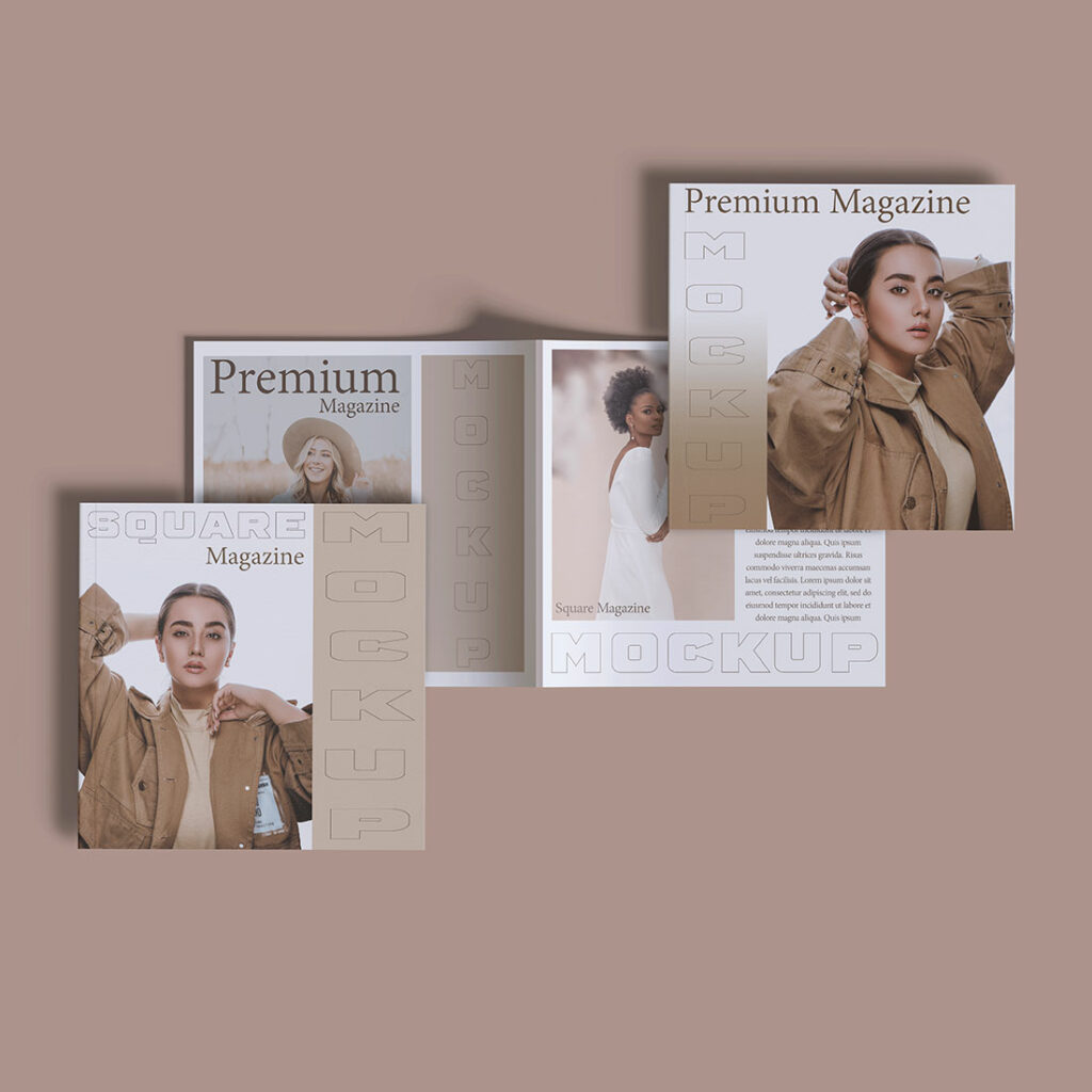 Square Magazine Mockup Bundles
