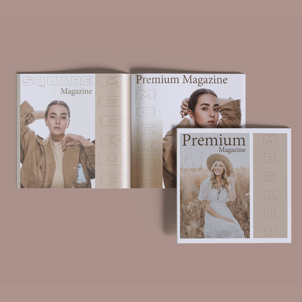 Square Magazine Mockup Bundles