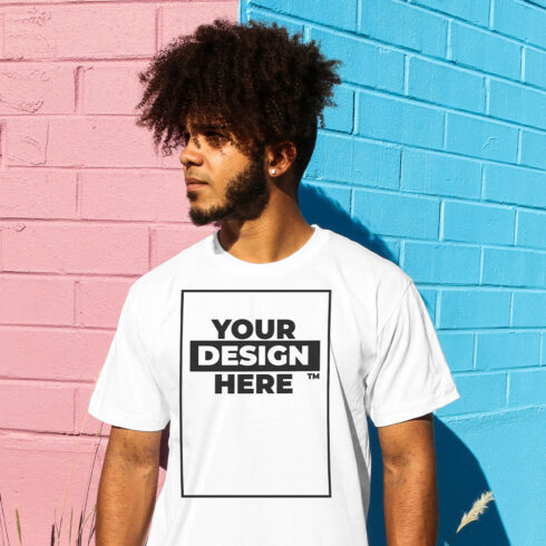 5 PSD T-Shirt Mockups On A Boy in The Outdoor - MasterBundles