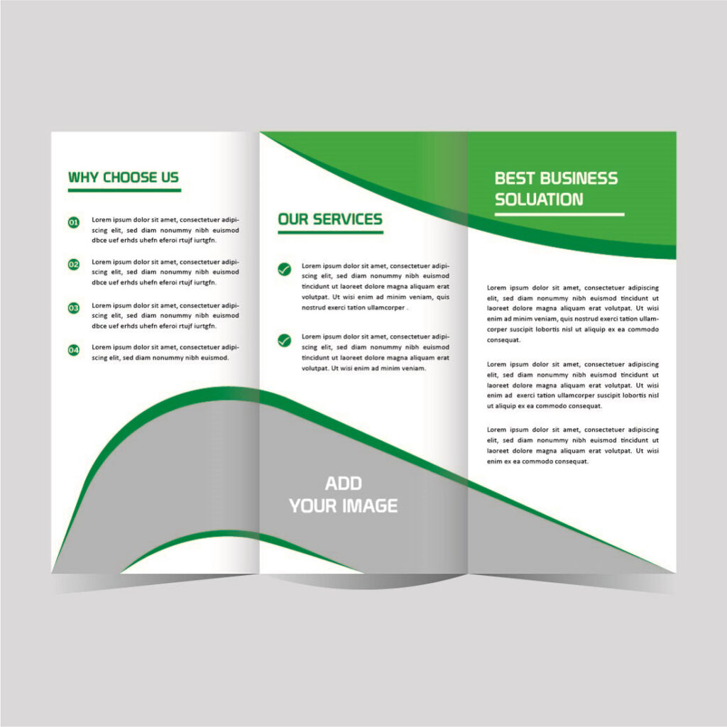 Tri fold business brochure design template - MasterBundles
