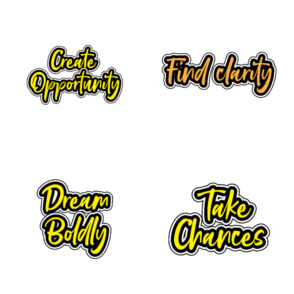 Motivational And Inspirational Quotes Lettering Text Effect Typography ...