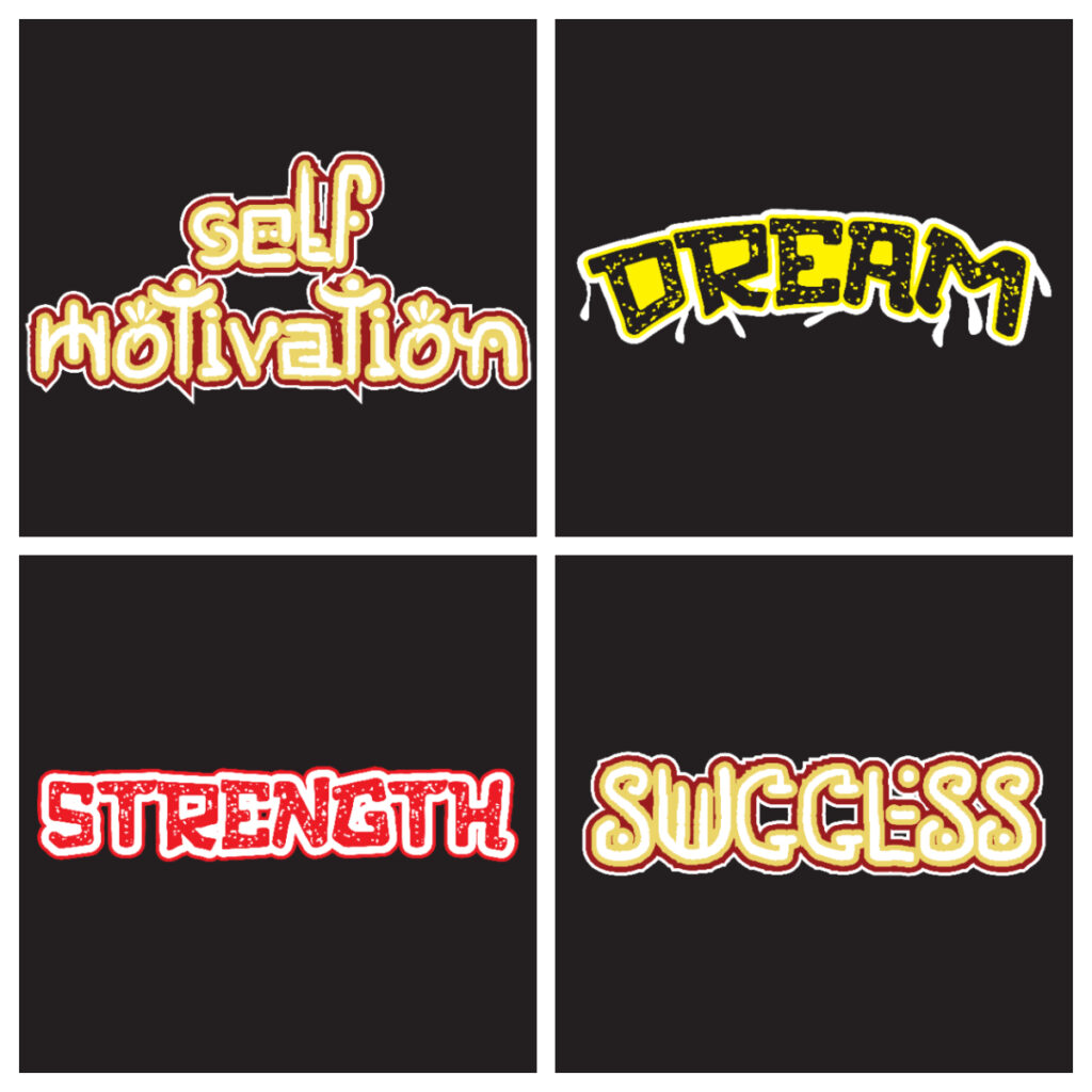 Motivational And Inspirational Quotes Lettering Text Effect Typography ...