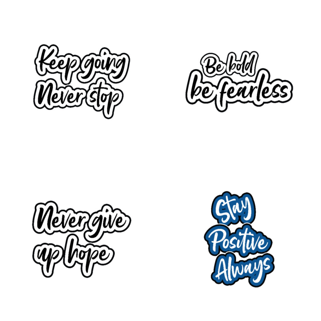 Motivational And Inspirational Quotes Lettering Text Effect Typography ...