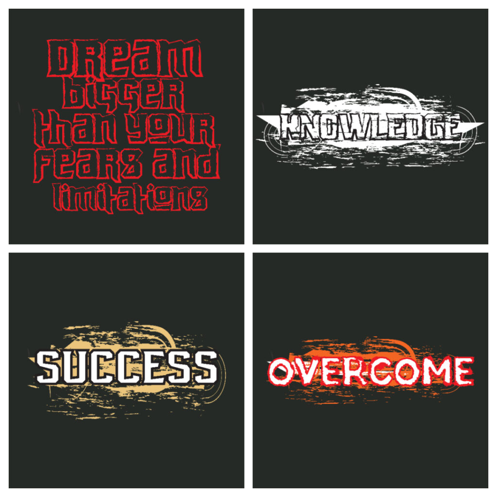 Motivational And Inspirational Quotes Lettering Text Effect Typography ...