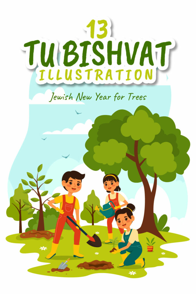 13 Happy Tu Bishvat Illustration - MasterBundles