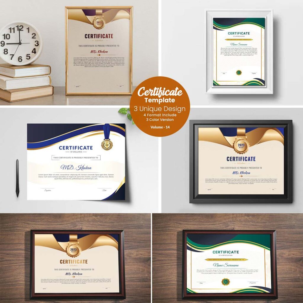 Professional Diploma Certificate - MasterBundles