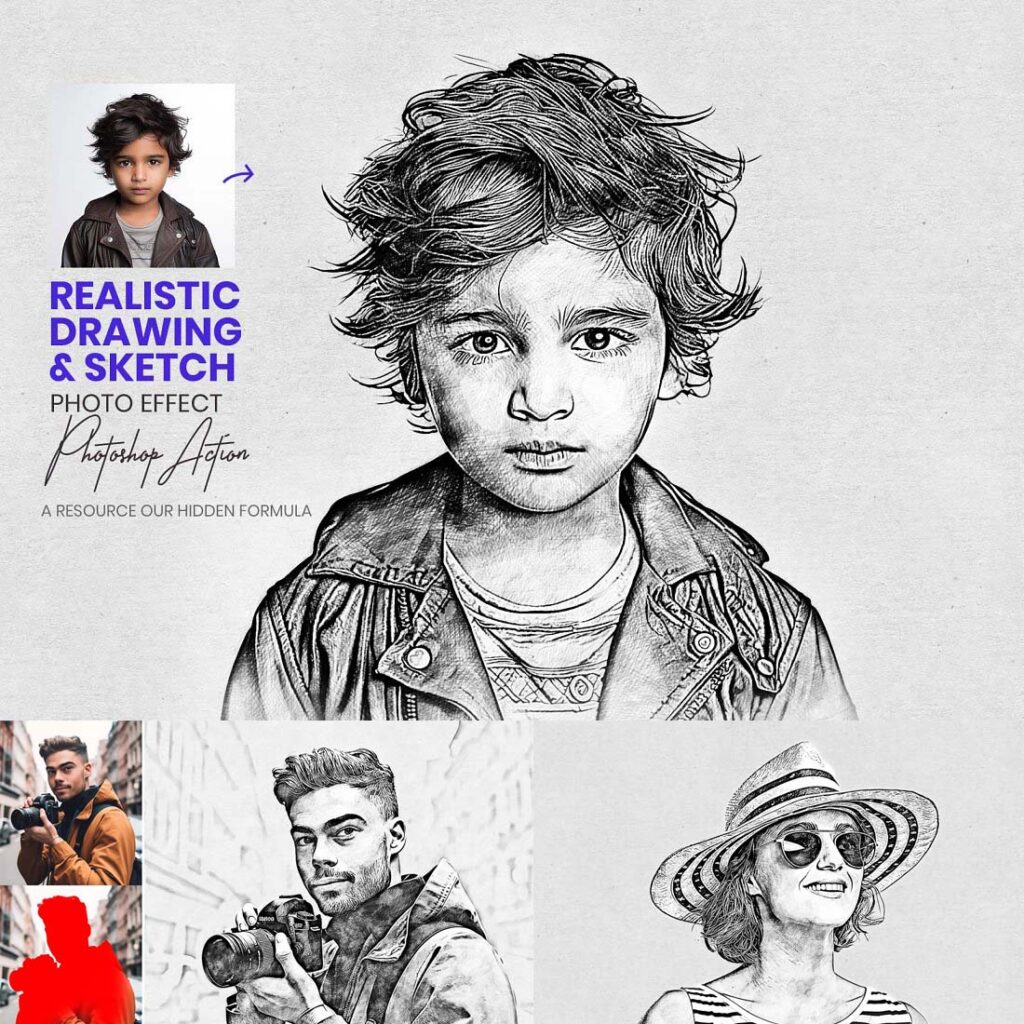 Realistic Drawing & Sketch Effect - MasterBundles