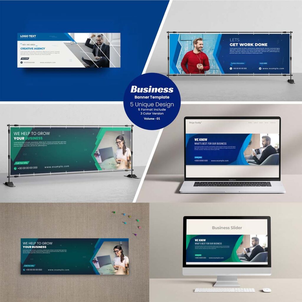 Business Web Slider Banner Bundle - MasterBundles