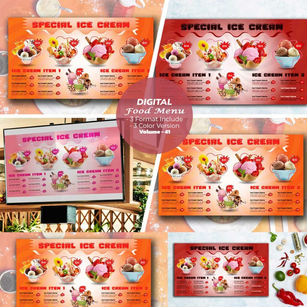 Ice Cream Menu Template & Design - MasterBundles
