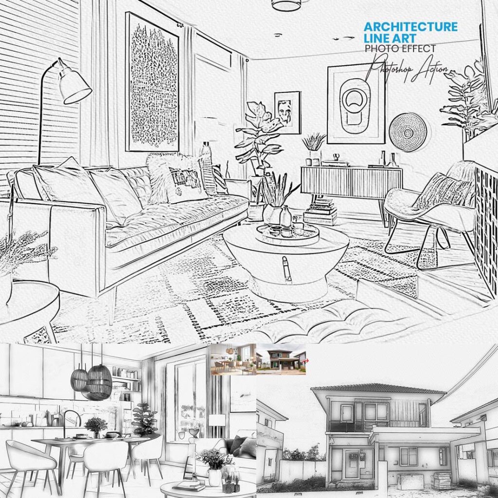 Architecture Line Art - MasterBundles