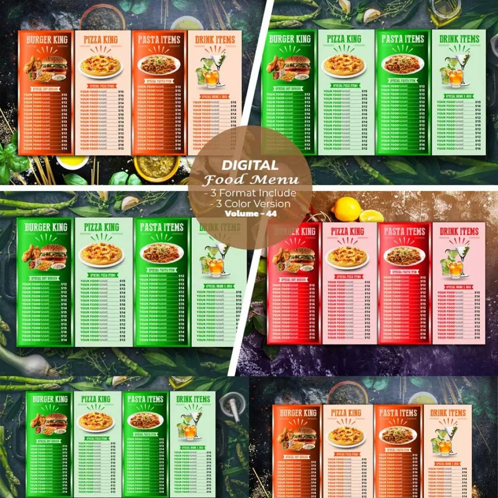 Restaurant Digital Signage & Menus - MasterBundles