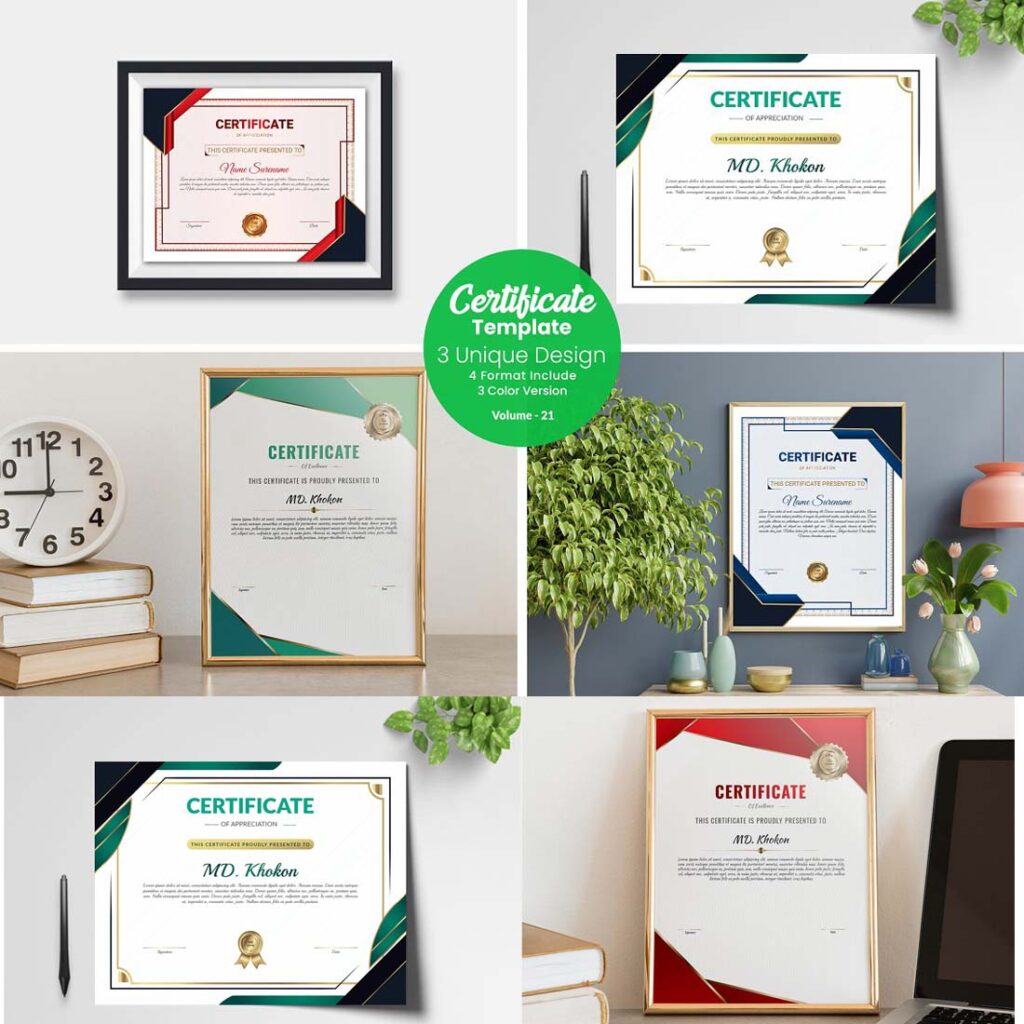 Luxury Design Certificate Template - MasterBundles