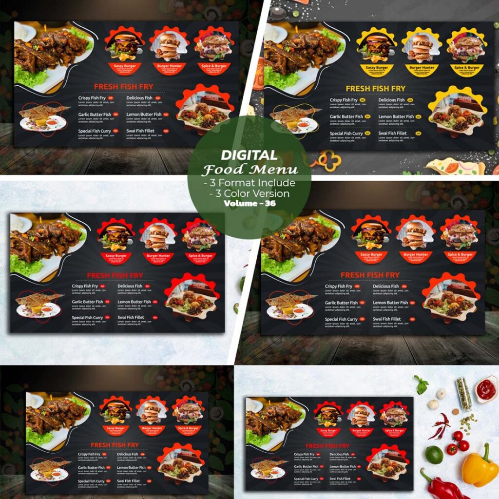 Digital Food Menu Design V-36 - MasterBundles