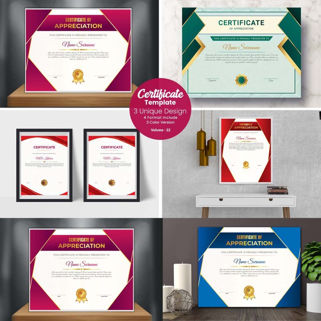 Modern Luxury Certificate Template - MasterBundles