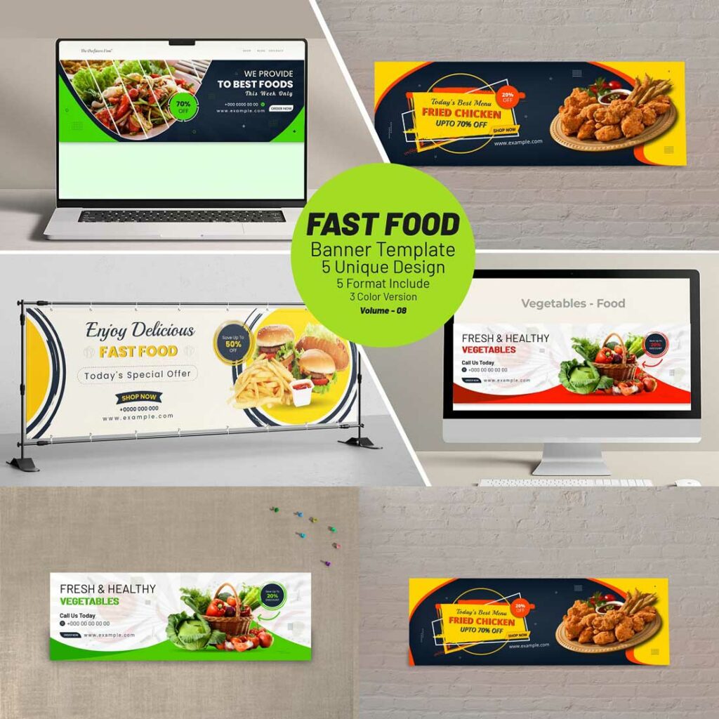 Fast Food Banner Template - MasterBundles
