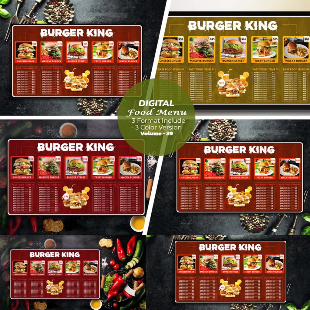 Food Menu Design Template - MasterBundles