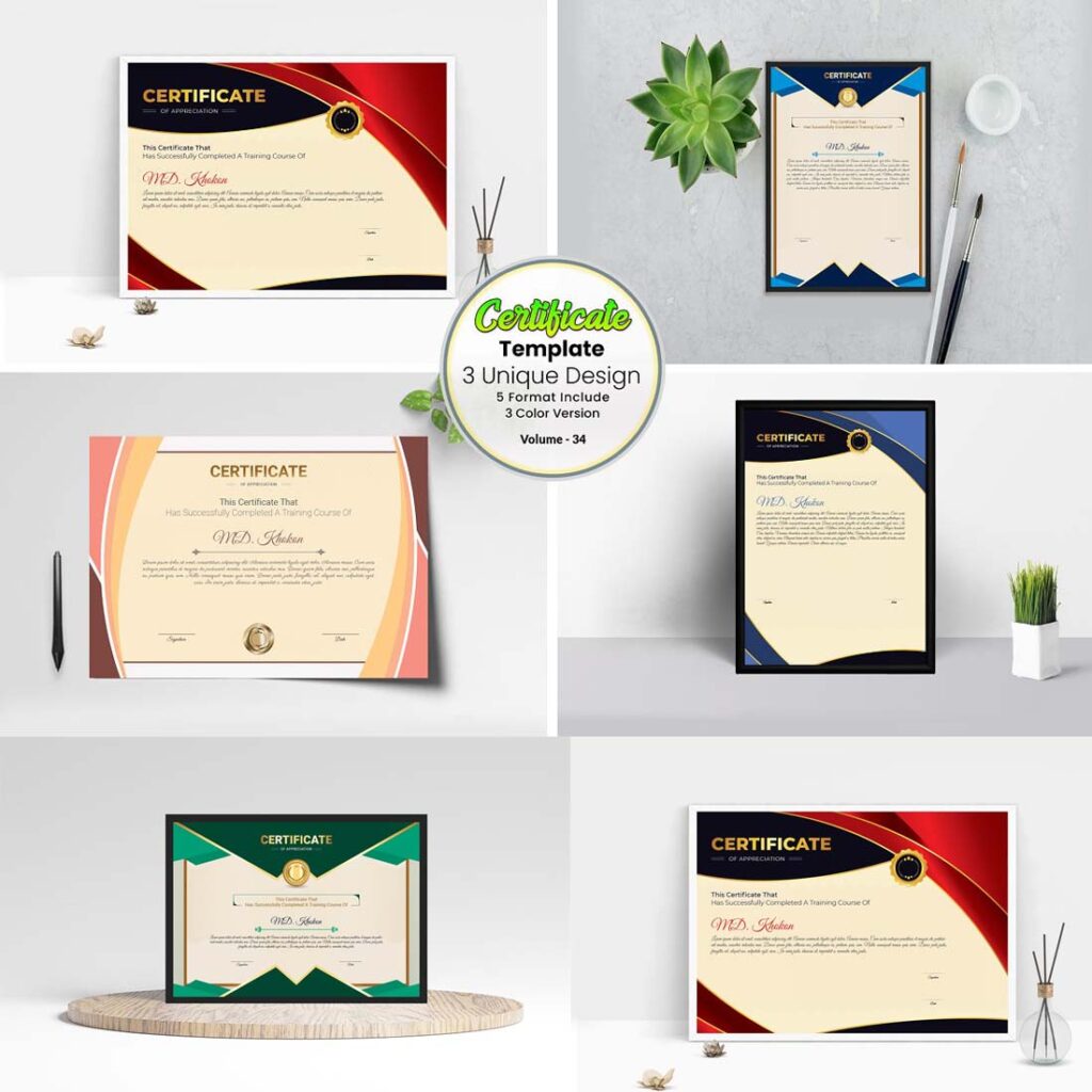 Creative Certificate Of Appreciation V-34 - MasterBundles