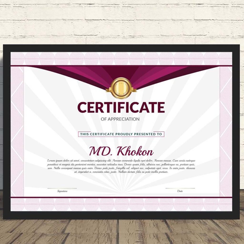 Modern abstract certificate template - MasterBundles