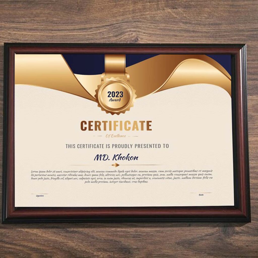Professional Diploma Certificate - MasterBundles
