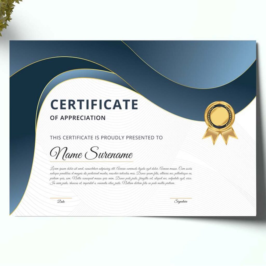 Modern abstract certificate template - MasterBundles