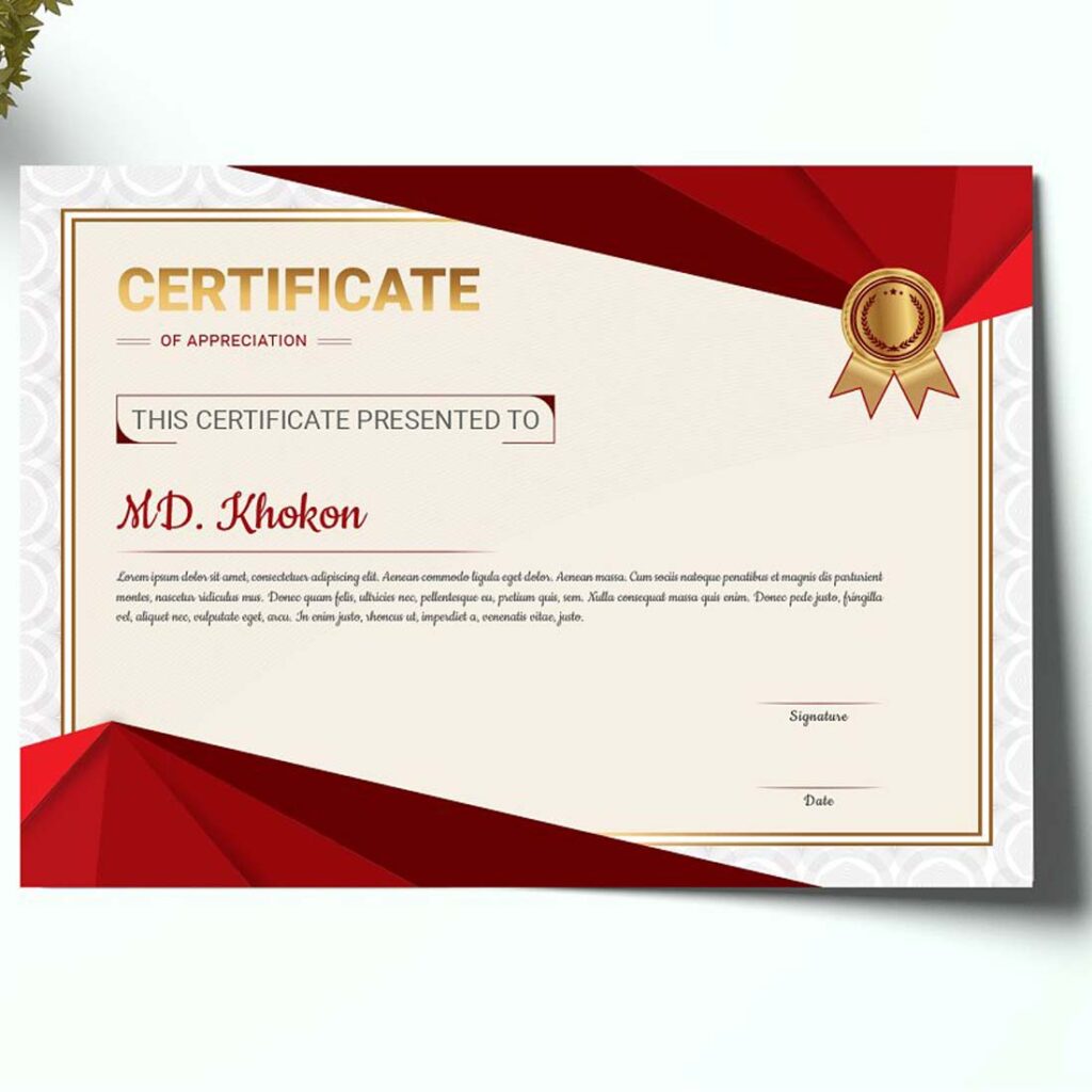 Professional Diploma Certificate V-30 - MasterBundles
