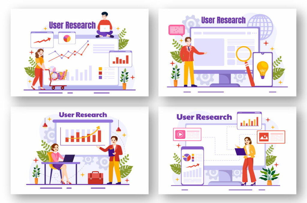 12 User Research Vector Illustration - MasterBundles