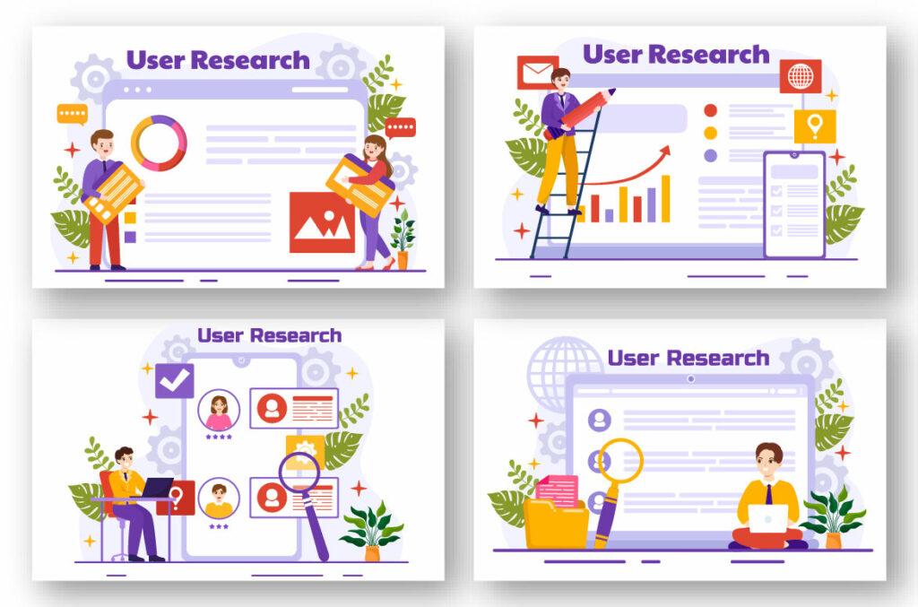 12 User Research Vector Illustration - MasterBundles