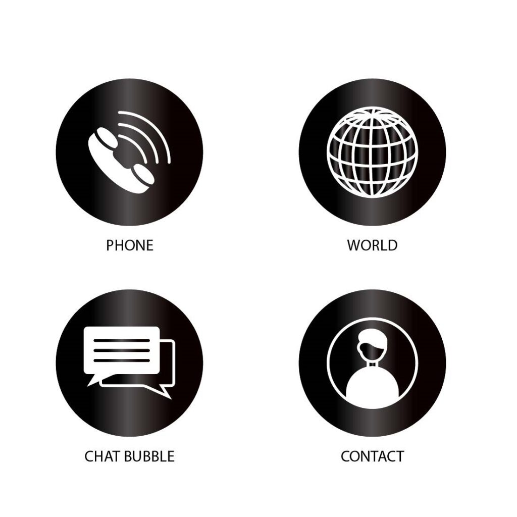 VECTOR CONTACT ICON SET IN FILL VERSION - MasterBundles