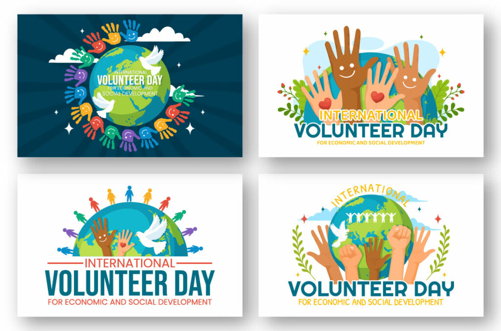 12 International Volunteer Day Illustration - MasterBundles