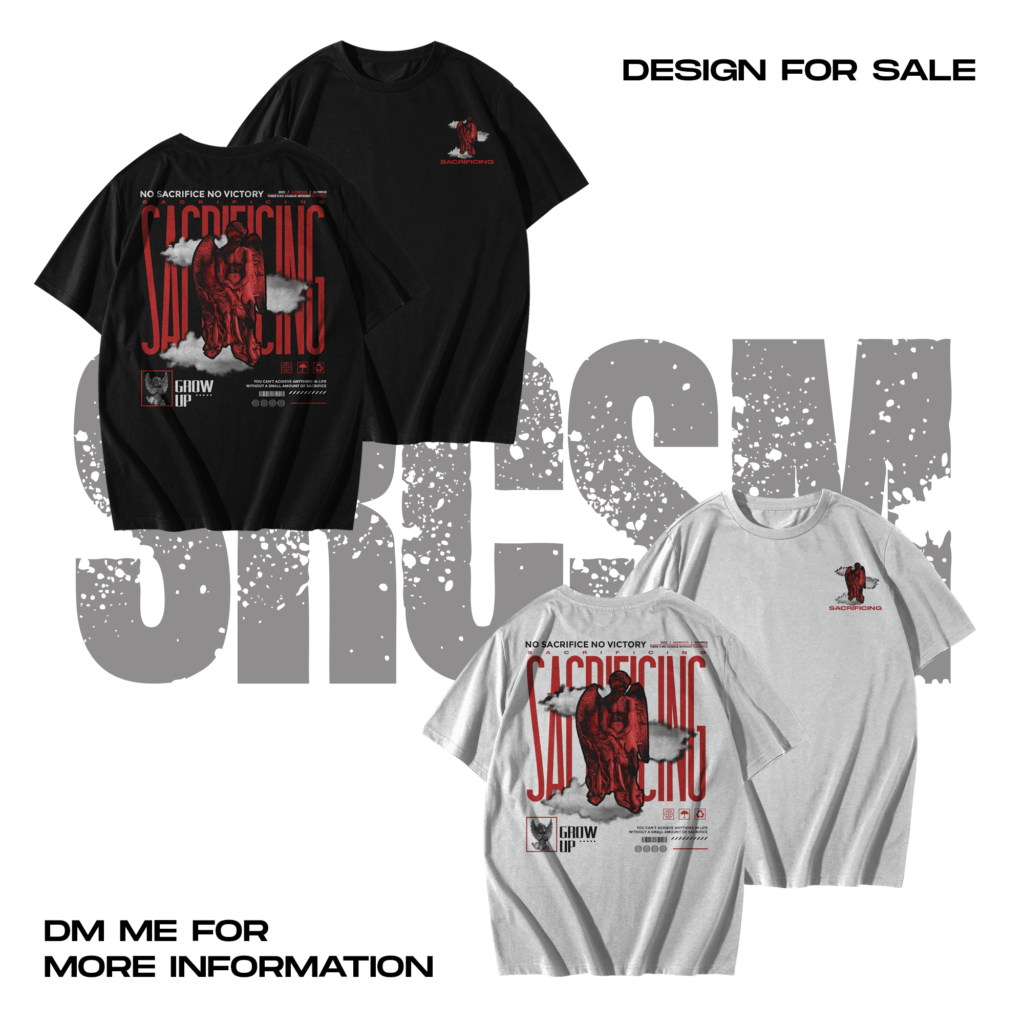 SACRIFICING STREETWEAR T-SHIRT DESIGN - MasterBundles