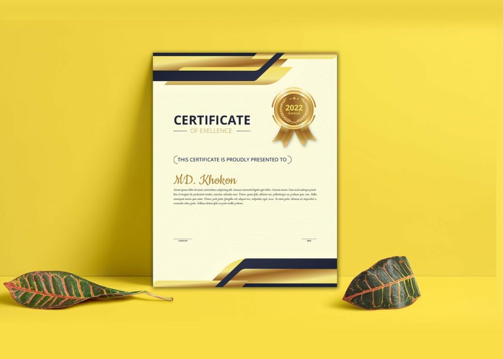 Modern Certificate Design Template - MasterBundles