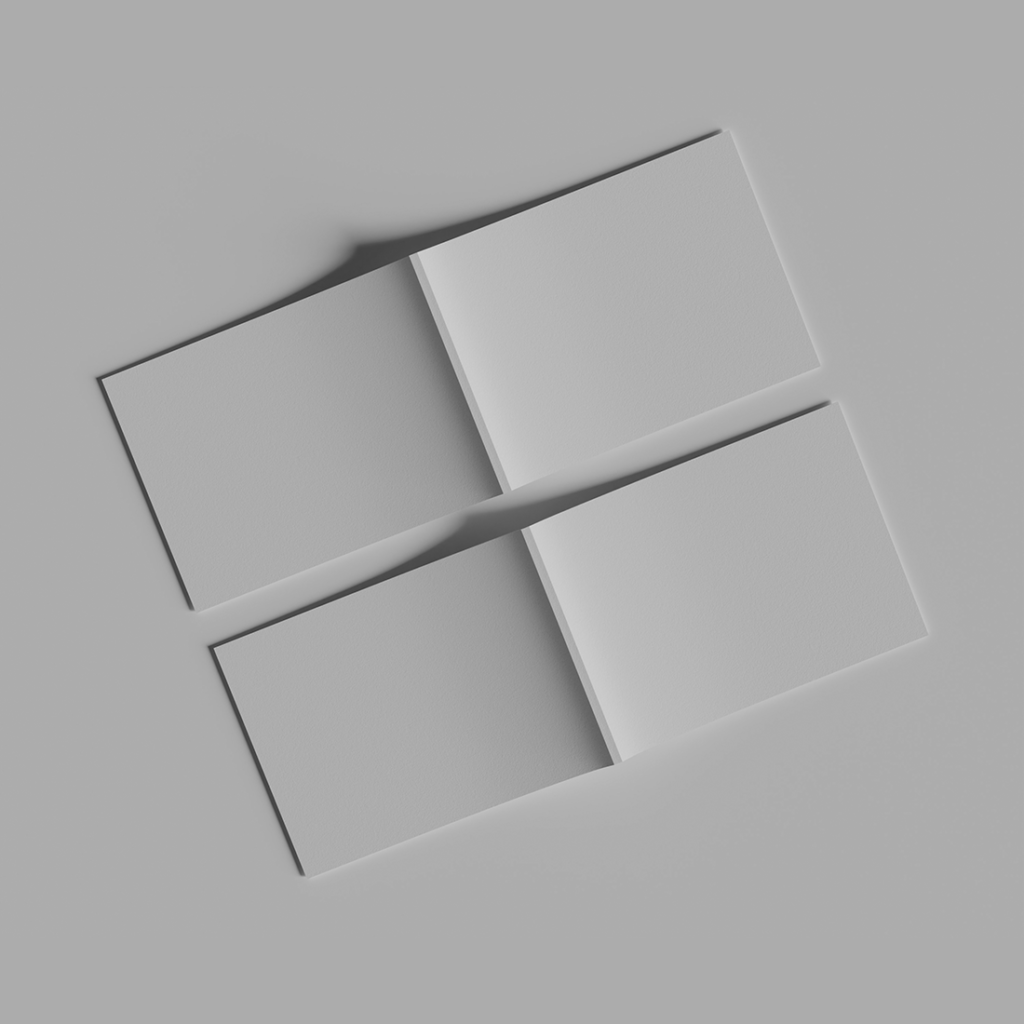 A4 Lanscape Magazine white color and realistic render