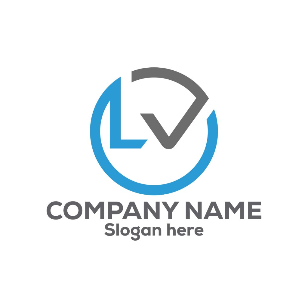 Letter LV Logo or Icon Design Vector Image Template - MasterBundles