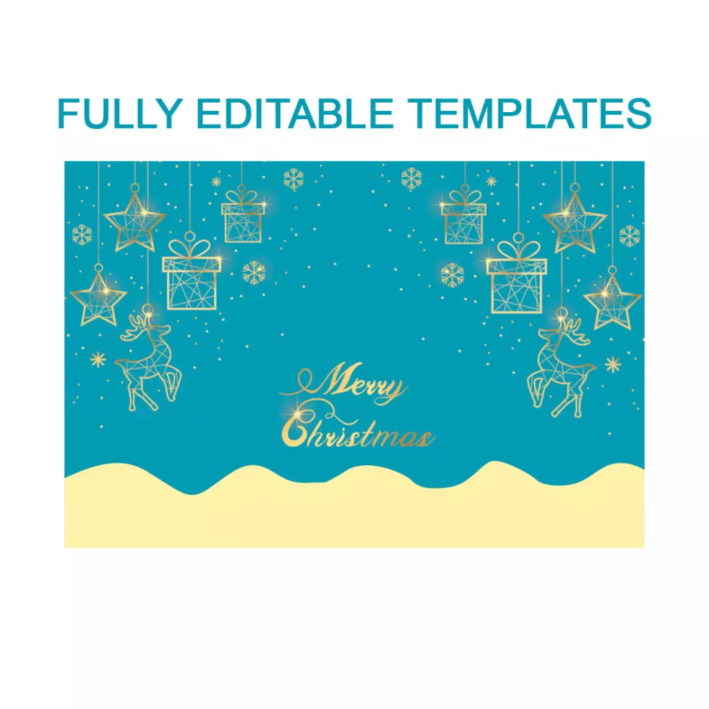 Christmas Card Fully Editable Templates - MasterBundles