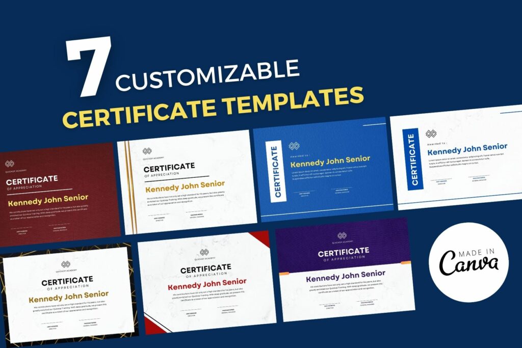 5 Certificate Templates Design Bundle - MasterBundles