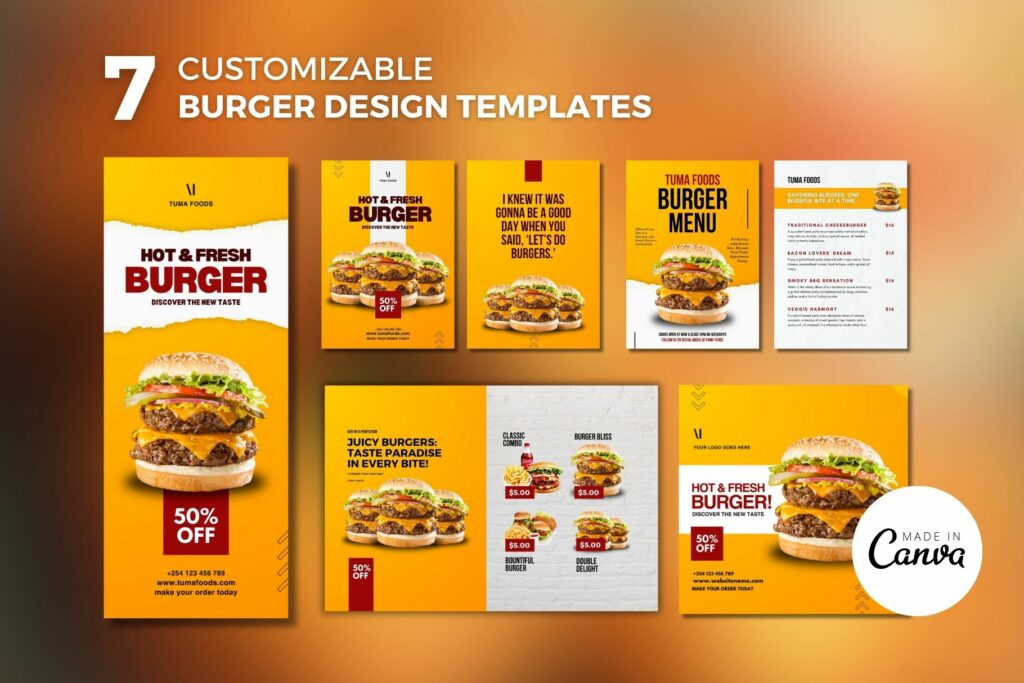 Burger Templates Design Bundle - MasterBundles