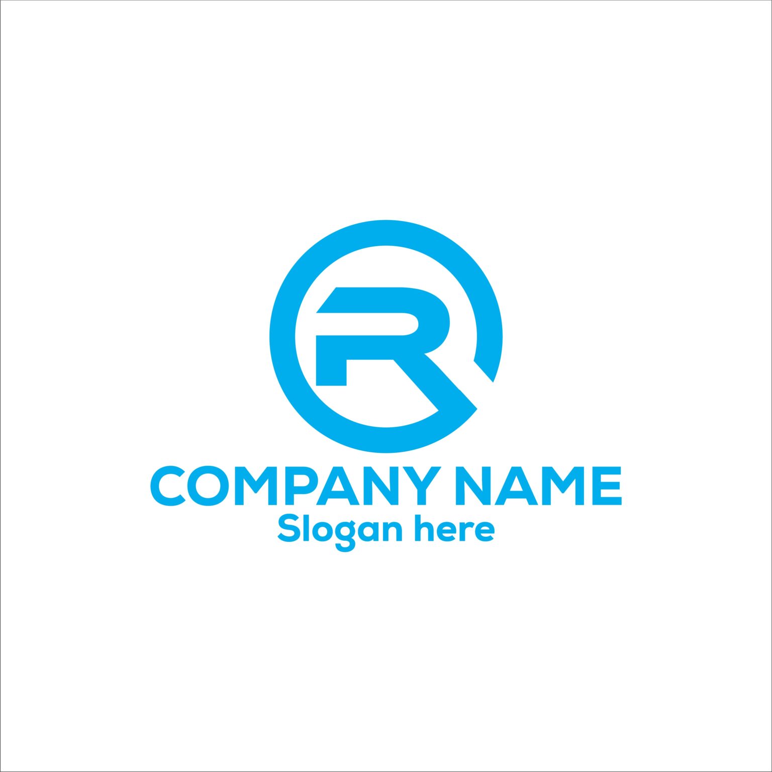 Initial Letter R Logo or Icon Design Vector Image Template - MasterBundles