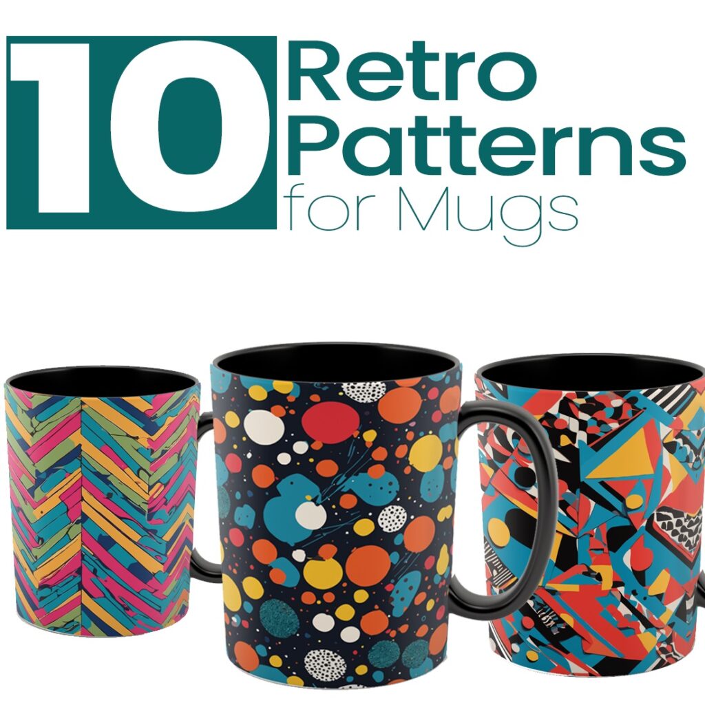 10 Retro Theme Print-Ready Patterns for Mug Printing - MasterBundles