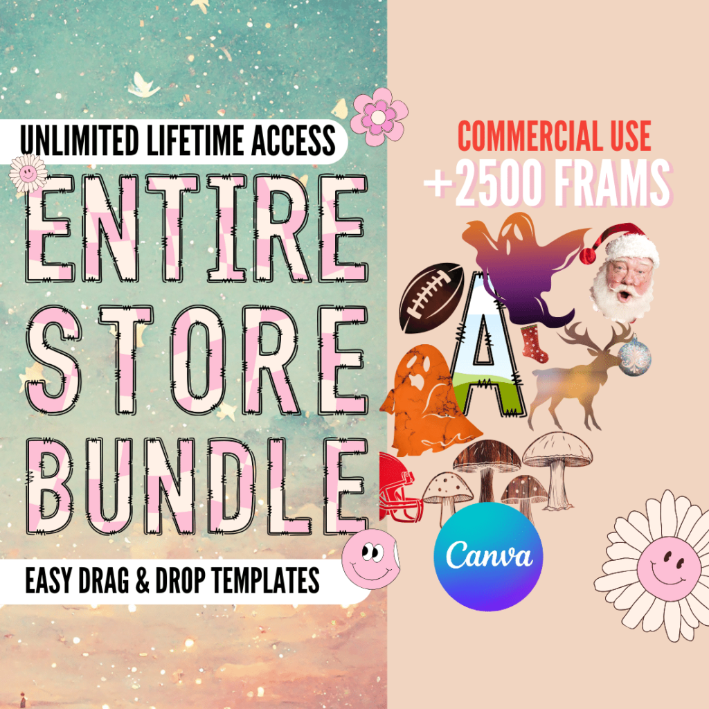 Entire store bundle | Editable Canva Frames Template | Alphabets ...