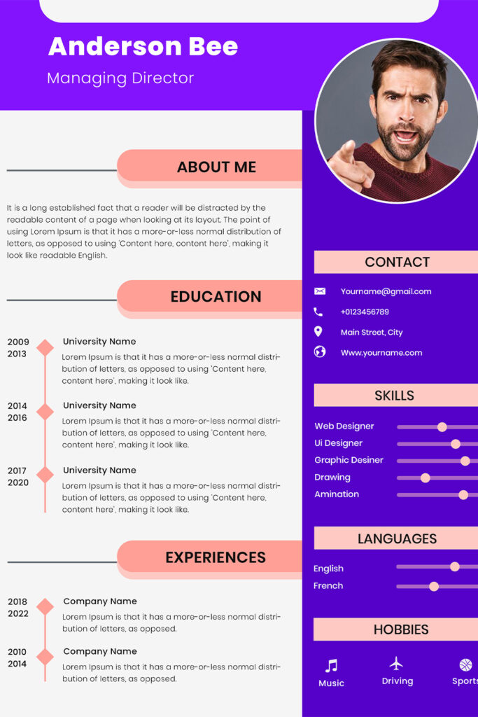 Anderson is awesome Resume and CV Template for you who looking for job ...