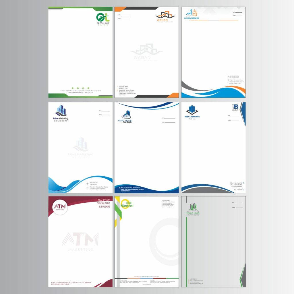 letter head different design creative with logos - MasterBundles