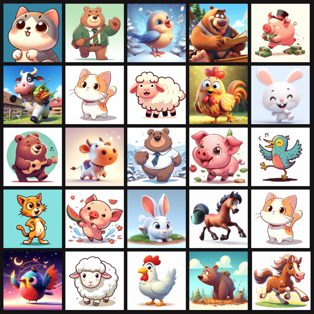 Basic animated animals pack - MasterBundles