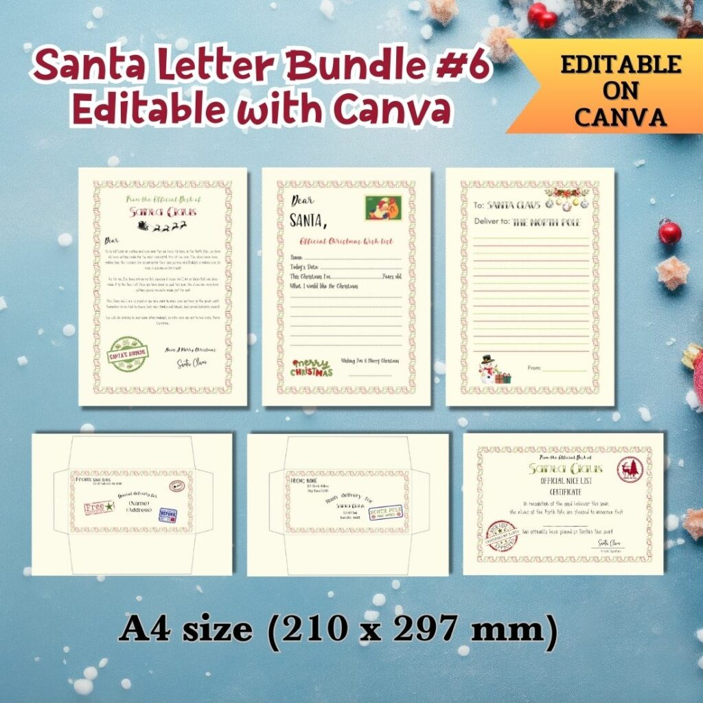 Santa Letter Bunble | Editable by Canva - MasterBundles