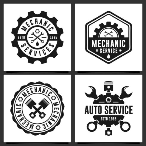 12 Mechanic Service logo design collection - $12 - MasterBundles